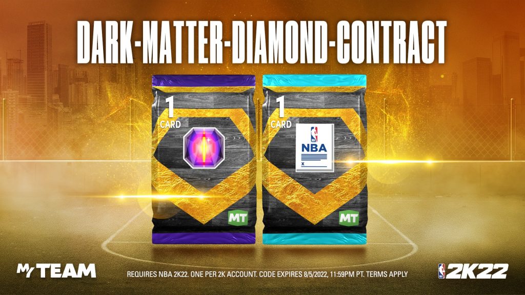 NBA 2K22 Locker Codes: Diamond Contract and Guaranteed Dark Matter Player | NBA 2KW