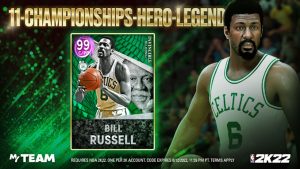 NBA 2K22 Locker Codes: Dark Matter Invincible Bill Russell | NBA 2KW