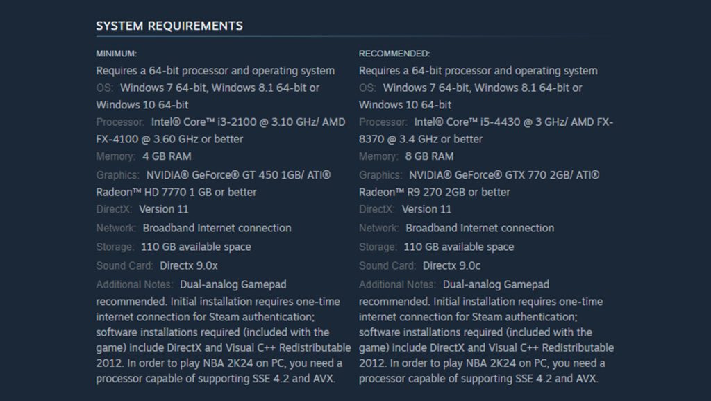 NBA 2K24 System Requirements, FAQ, & More for PC / Steam | NBA 2KW