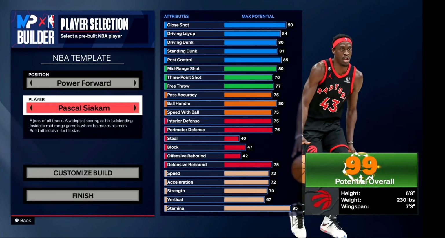 NBA 2K24: How to Create Pascal Siakam Template Build | NBA 2KW