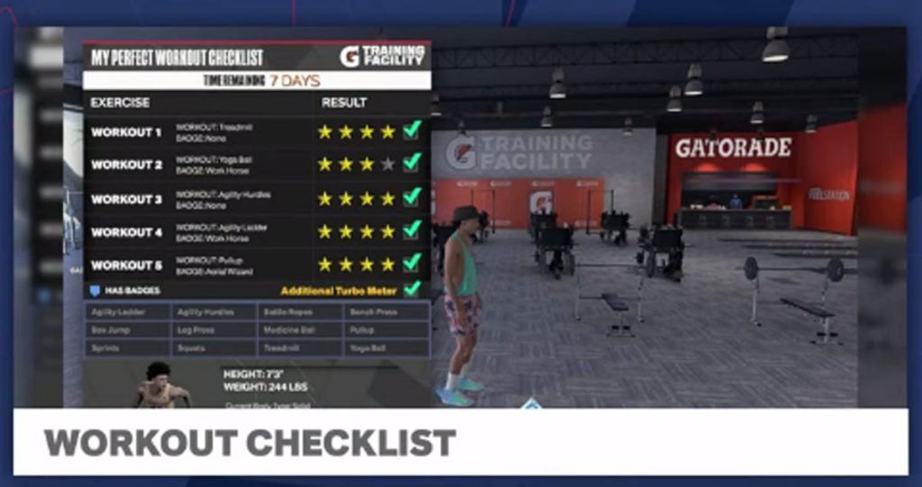 NBA 2K24 Gatorade Gym Guide: How to Change Body Type, List of Workouts ...
