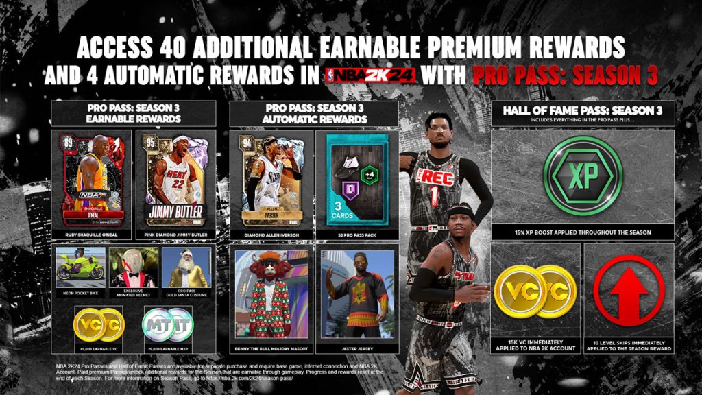 NBA 2K24 All Season 3 Rewards & Level 40 Rewards (MyCAREER, MyTEAM ...