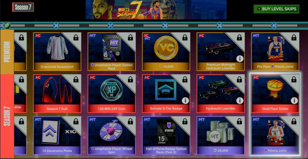 NBA 2K24 Season 7 Rewards & Level 40 Rewards (MyCAREER, MyTEAM, Premium ...