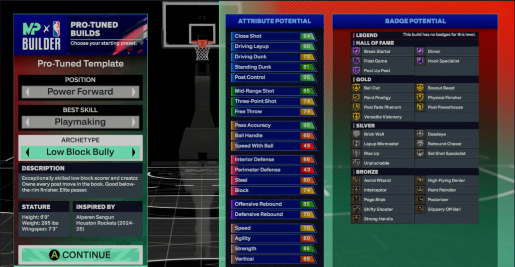 NBA 2K25: How to Create the Low Block Bully Pro-Tuned PF Build | NBA 2KW