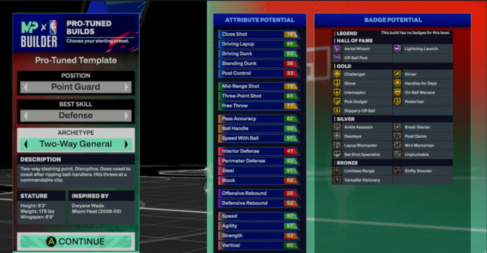 NBA 2K25: How to Create the Two-Way General Pro-Tuned PG Build | NBA 2KW