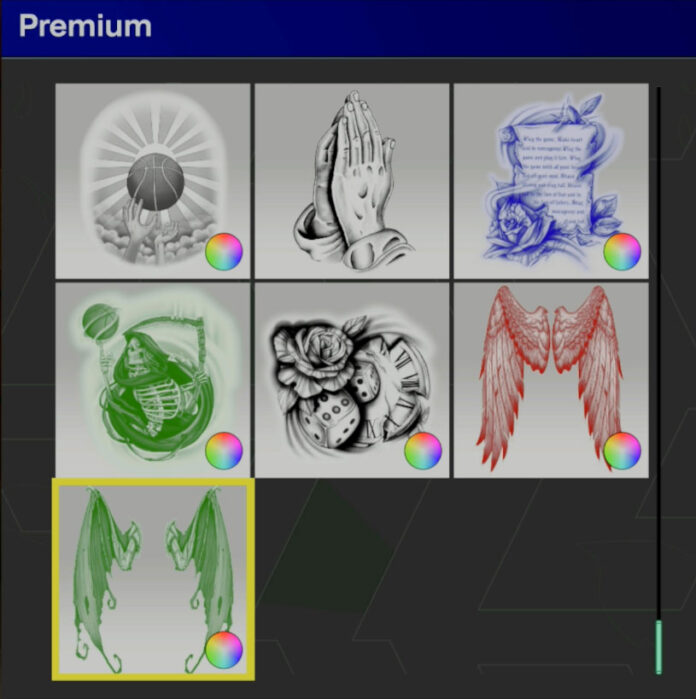 NBA 2K25 Tattoos Database: All Tattoos, How to Edit / Equip / Remove ...