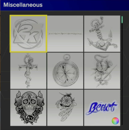 NBA 2K25 Tattoos Database: All Tattoos, How to Edit / Equip / Remove ...