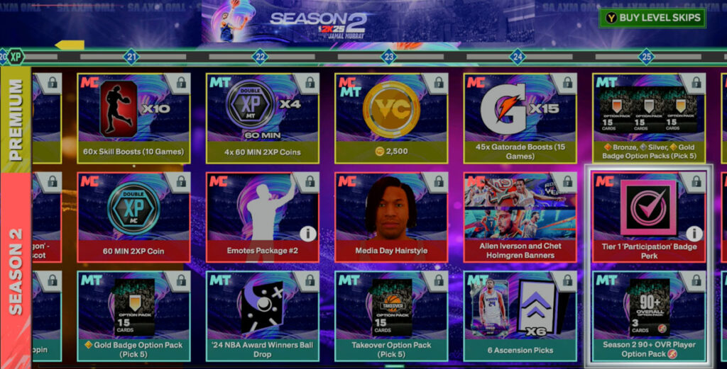 NBA 2K25 Season Rewards Tracker (Seasons 1 Thru 8) - NBA 2KW