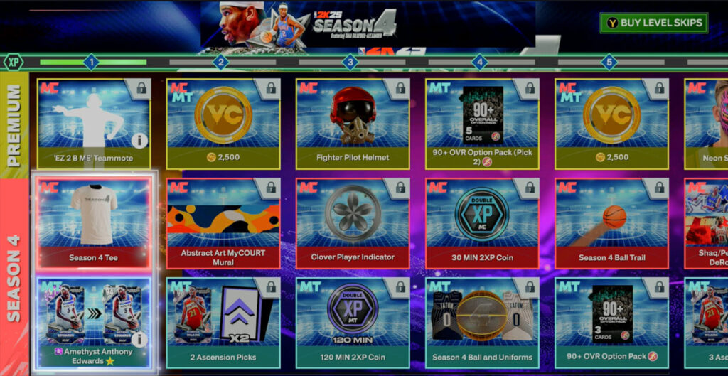 NBA 2K25 Season Rewards Tracker (Seasons 1 Thru 8) | NBA 2KW