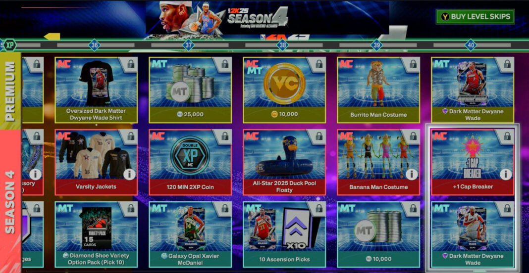 NBA 2K25 Season 4 Rewards & Level 40 Rewards (MyCAREER, MyTEAM, Premium ...