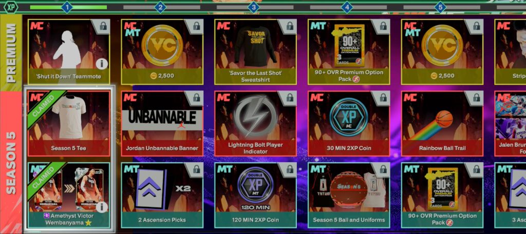 All NBA 2K25 Season 5 Rewards | NBA 2KW