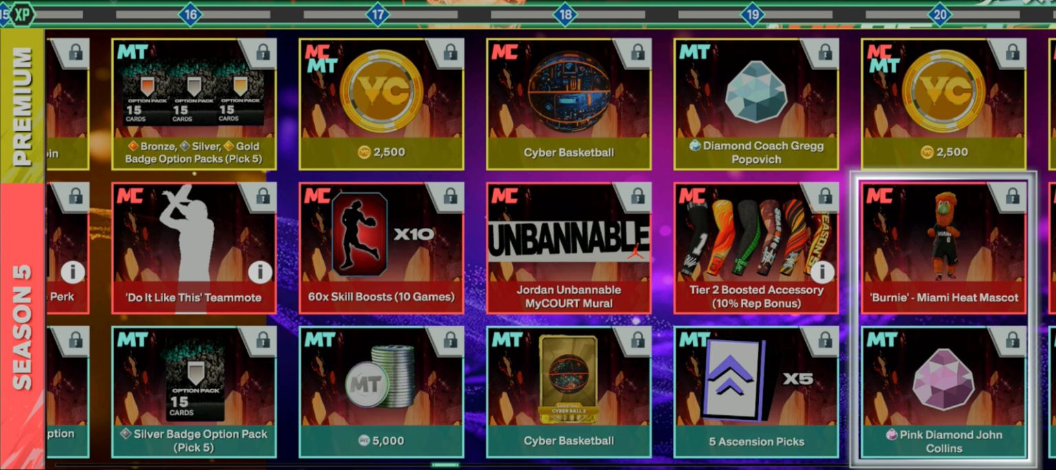 NBA 2K25 Season Rewards Tracker (Seasons 1 Thru 8) | NBA 2KW