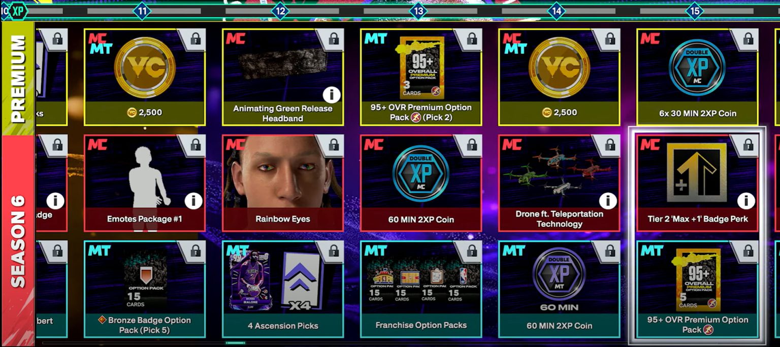 NBA 2K25 Season Rewards Tracker (Seasons 1 Thru 9) | NBA 2KW