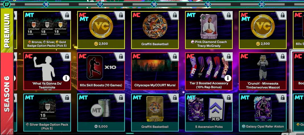 NBA 2K25 Season Rewards Tracker (Seasons 1 Thru 9) | NBA 2KW