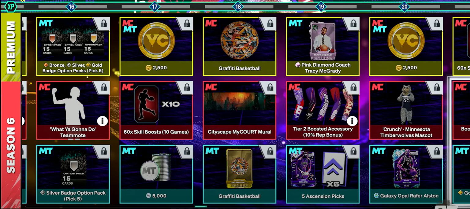 NBA 2K25 Season Rewards Tracker (Seasons 1 Thru 9) | NBA 2KW