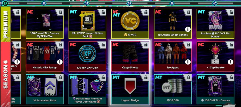 NBA 2K25 Season Rewards Tracker (Seasons 1 Thru 9) | NBA 2KW