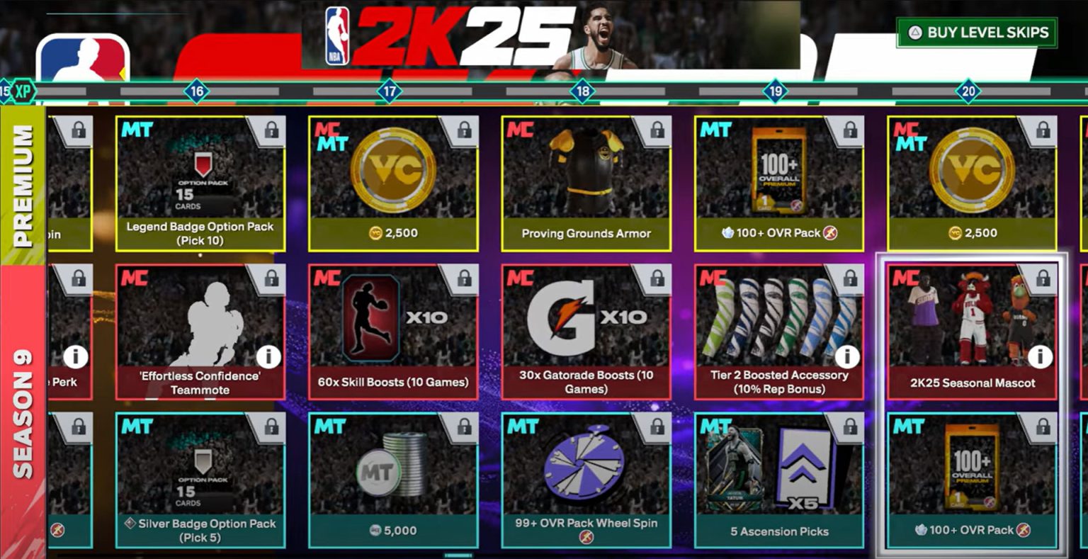 NBA 2K25 Season Rewards Tracker (Seasons 1 Thru 9) | NBA 2KW