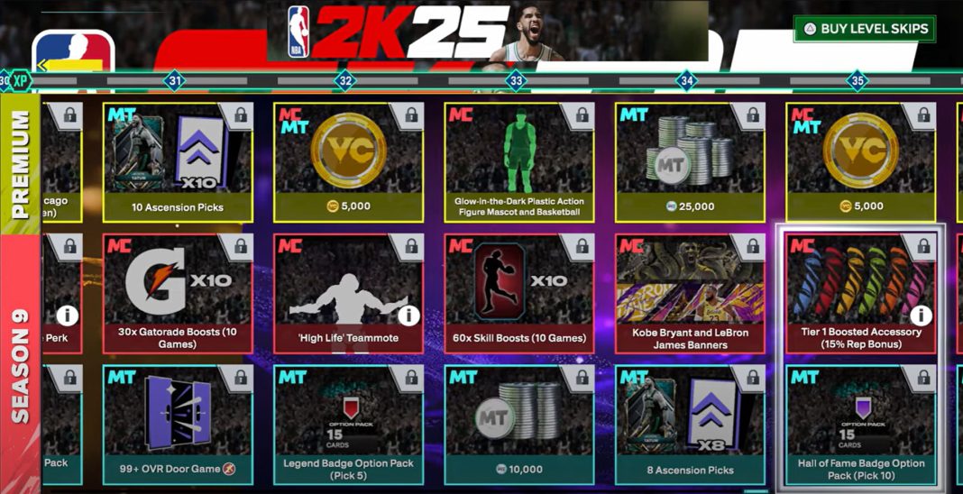 NBA 2K25 Season Rewards Tracker (Seasons 1 Thru 9) | NBA 2KW