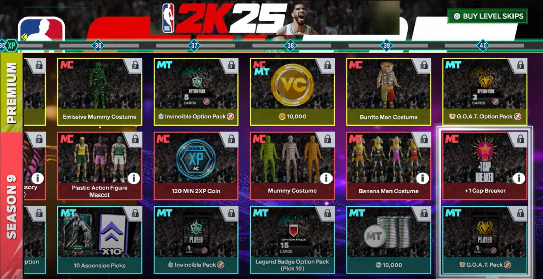 NBA 2K25 Season Rewards Tracker (Seasons 1 Thru 9) | NBA 2KW