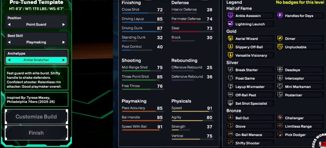 NBA 2K26: How to Create ‘Ankle Snatcher’ Pro-Tuned Build | NBA 2KW