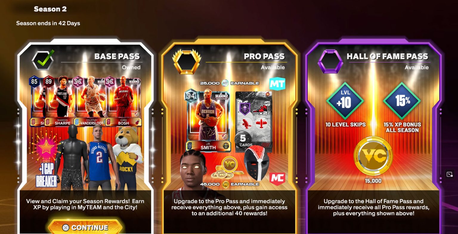 All NBA 2K26 Season 2 Rewards | NBA 2KW