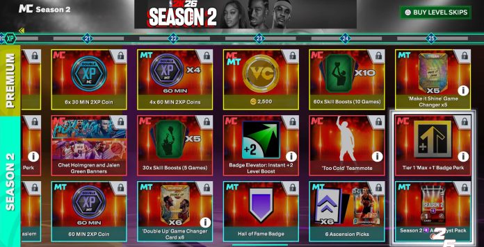 All NBA 2K26 Season 2 Rewards | NBA 2KW