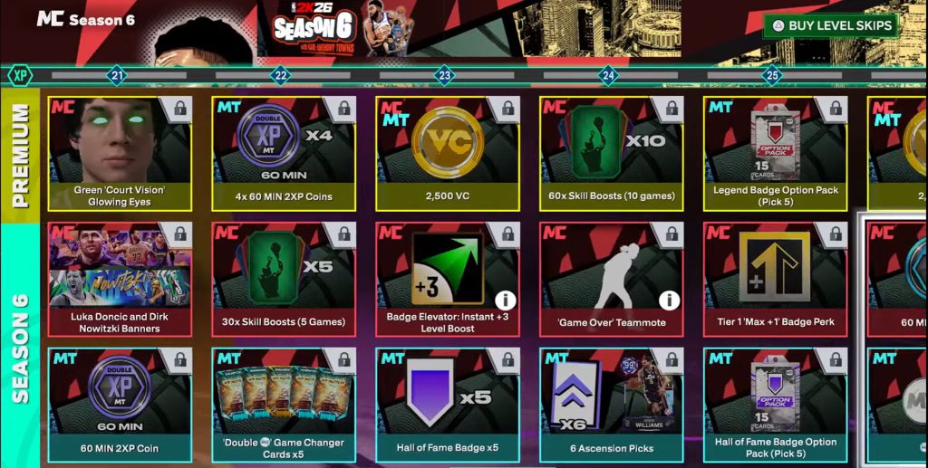 All NBA 2K26 Season 6 Rewards | NBA 2KW